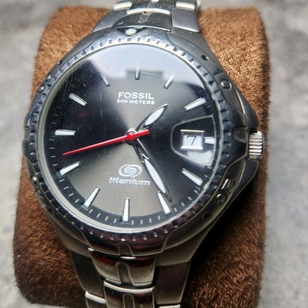 Fossil Blue Titanium Mens Watch 200m TI-5064 | WatchCharts Marketplace
