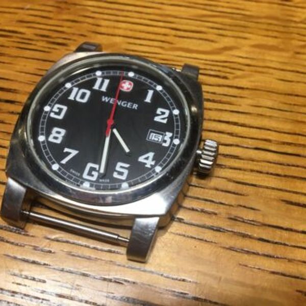 Wenger 7297X/T Stainless Steel Quartz Watch, Swiss Military ...