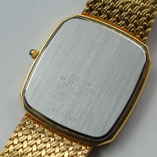 [Near MINT] Seiko Dolce 5E31-5A90 28mm Daimond Gold Quartz Men`s Vintage Watch | WatchCharts ...