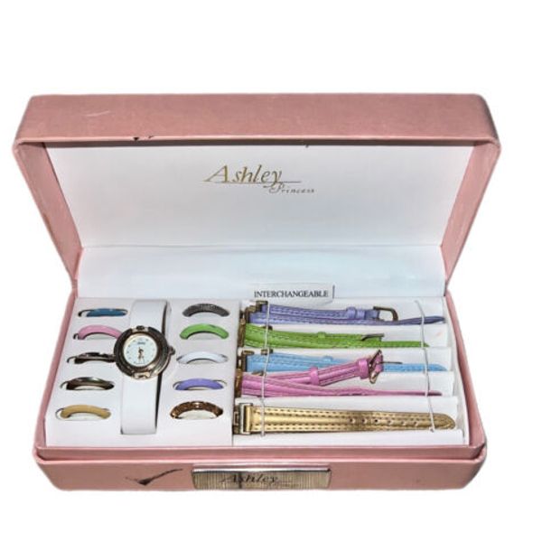 Vintage Ashley Princess Ashley Watch With 10 Interchangeable Bezels and ...