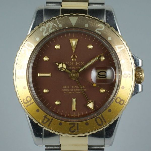 FS: 1972 Rolex Two Tone GMT Ref: 1675 Root Beer Dial | WatchCharts Marketplace
