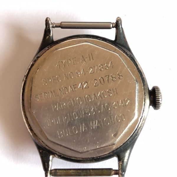 WWII 1942 Solid Sterling Silver Bulova A-11 Air Force Military Watch ...