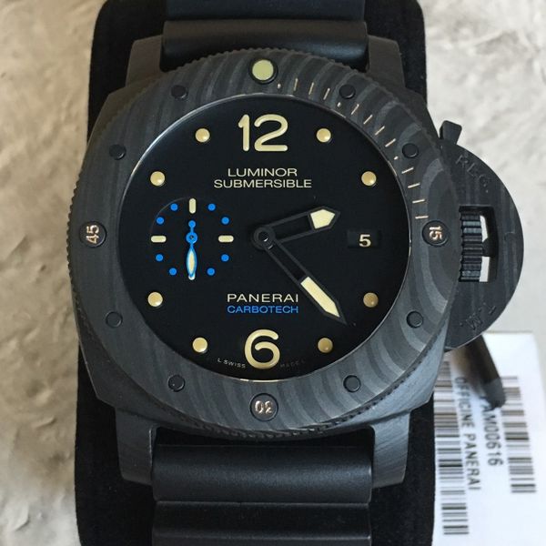 FSOT: LNIB PANERAI PAM 616 LUMINOR SUBMERSIBLE 1950 CARBOTECH 47MM ...