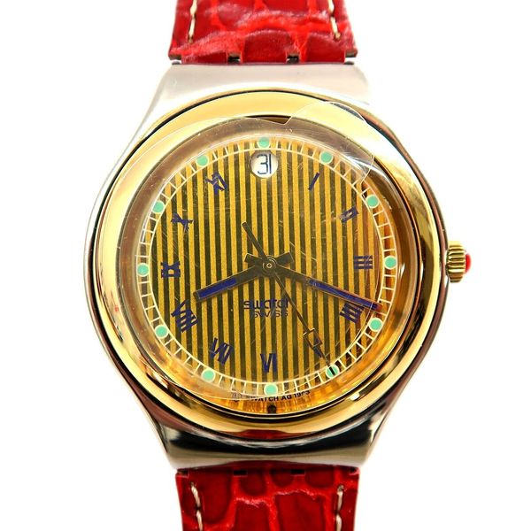 NEW Swatch Irony Watch CROWNED HEAD YGS402 with Case & Papers 1995 Gents NOS | WatchCharts ...