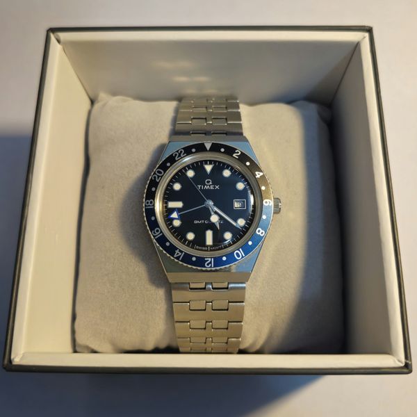 Timex Q GMT "Batman" Watch | WatchCharts Marketplace