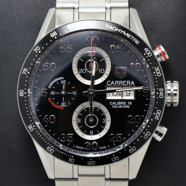 TAG HEUER CARRERA CALIBRE 16 DAY DATE AUTOMATIC CHRONOGRAPH CV2A10 ...