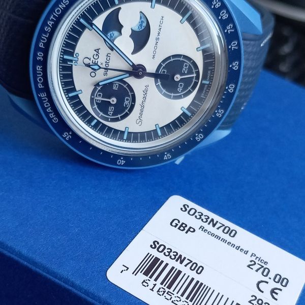Omega Swatch Moonswatch Super Blue Moon Limited Edition. Full Set 100% ...