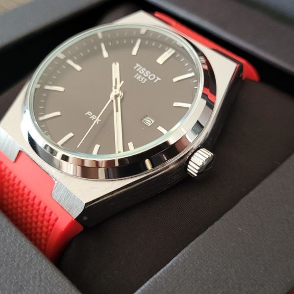 Tissot 1853 PRX - Watch - RED - Mod - No Box | WatchCharts Marketplace