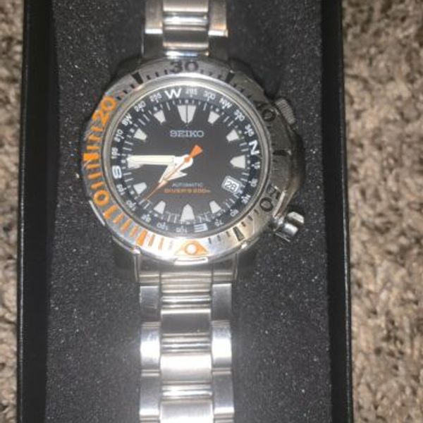 SEIKO Black Land Monster SNM035 Divers 200m Automatic Men's Watch #7S35 ...