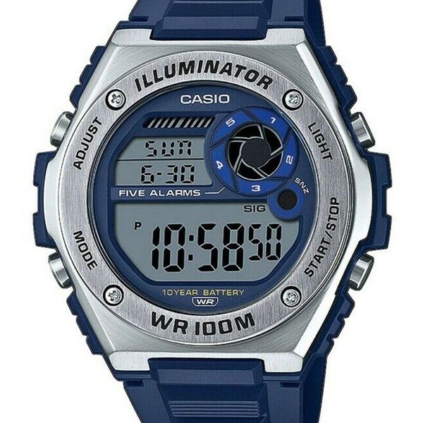 Casio MWD100H-2AV Men's 100M Multifunction Alarm Chronograph Dual Time ...