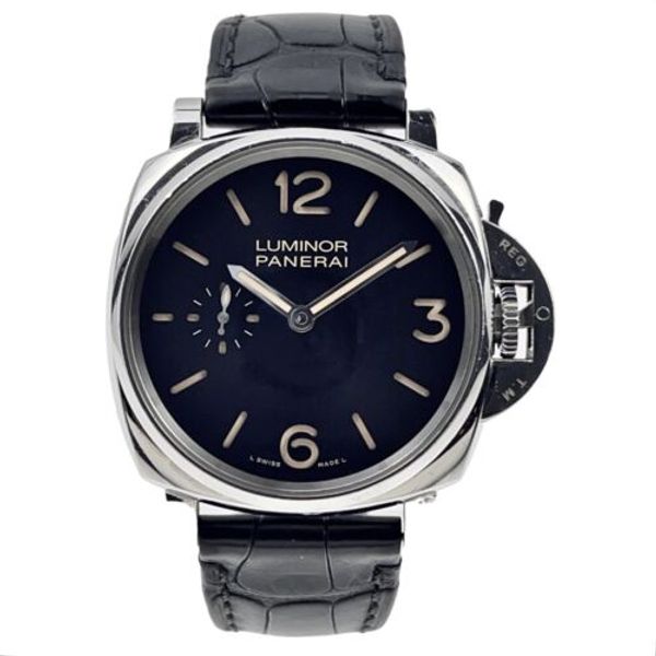 Panerai Luminor Due Black Dial Manual Wind PAM00676 42mm Stainless ...