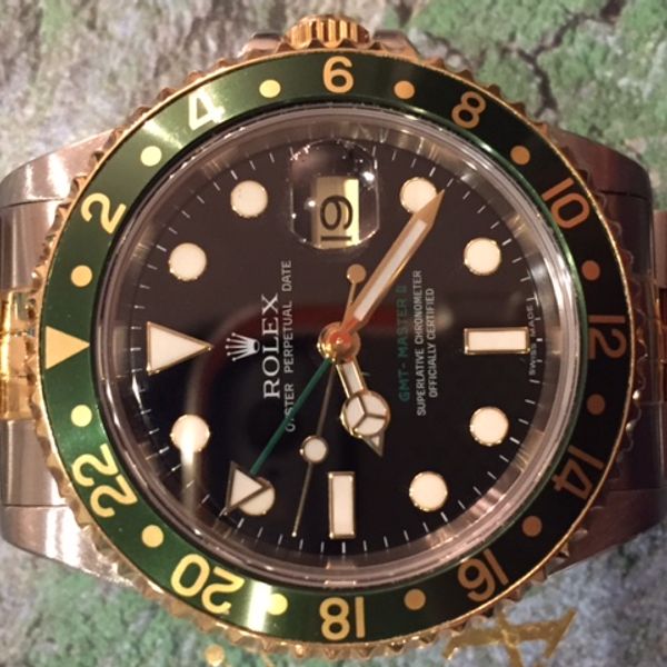 FSOT: ROLEX GMT-MASTER II 16713 "KERMIT" MAXI DIAL, FULL SET, SERVICED ...