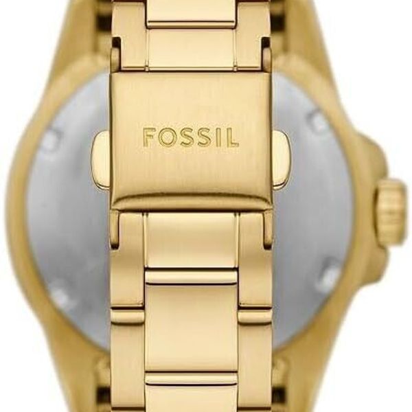 Fossil Women's Blue Dive Quartz Three-Hand Watch Color Gold Model ...