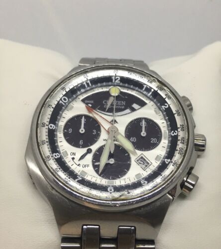 CITIZEN ECO DRIVE CHRONOGRAPH CALIBRE 2100 WATCH AV0031-59A USED in ...