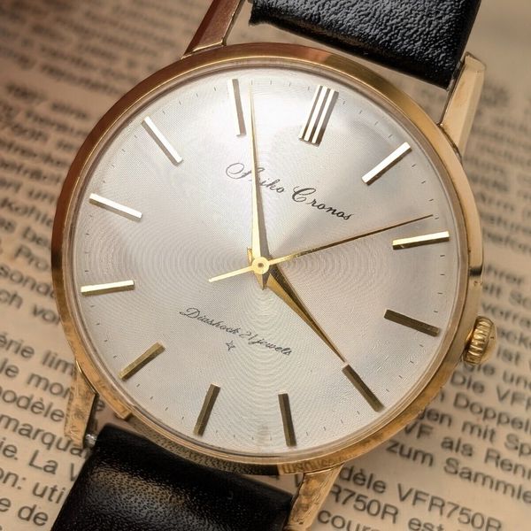 SEIKO Cronos J15009 Gold Plated Silver DialHand-winding Men's Watch ...