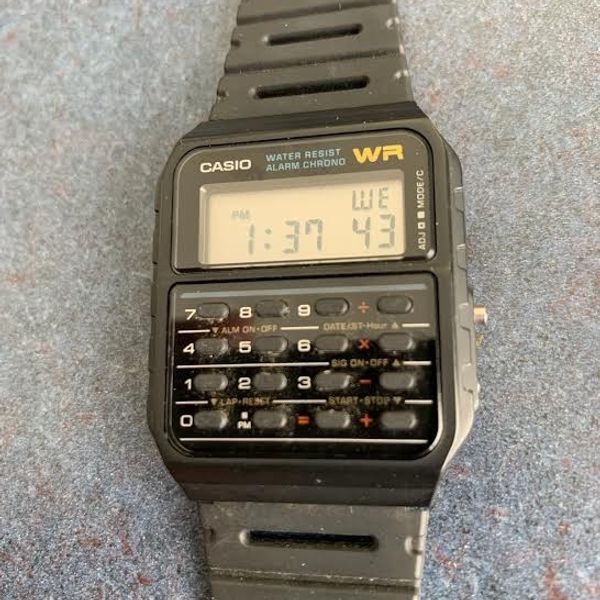 Casio CA53W 8-Digit Calculator Watch Resin Band Day/Date Alarm Chrono ...