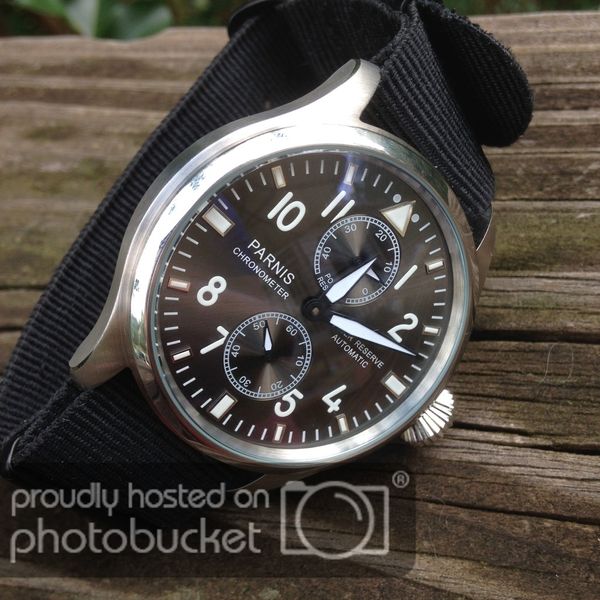 Parnis Big Pilot Power Reserve Automatic, Gray Dial | WatchCharts ...