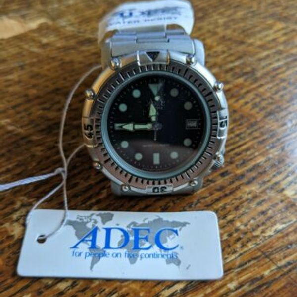 Brand new old stock Adec quartz divers watch - 200m water resistant ...