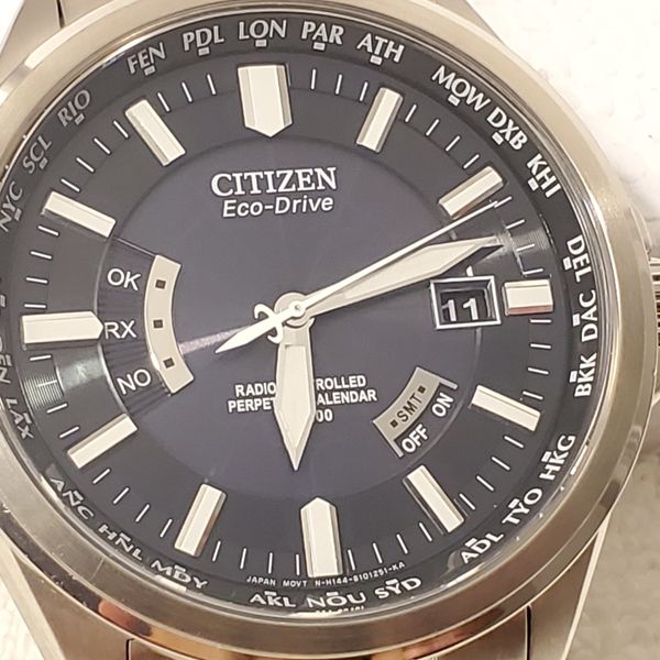 Citizen Eco Drive World Perpetual Calendar Radio Controlled Men's Watch ...