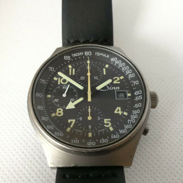 SINN 144 GMT TI - German military titanium automatic CHRONOGRAPH, Swiss ...