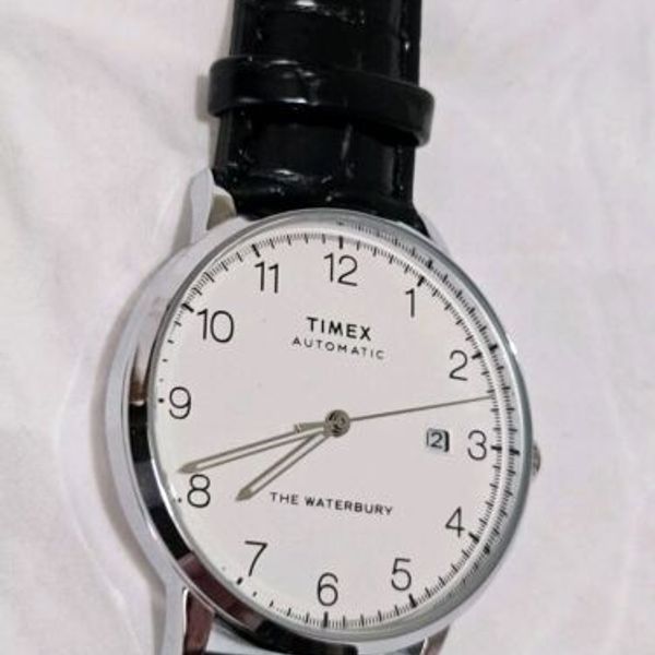 Timex Automatic watch - The Waterbury (white) | WatchCharts Marketplace