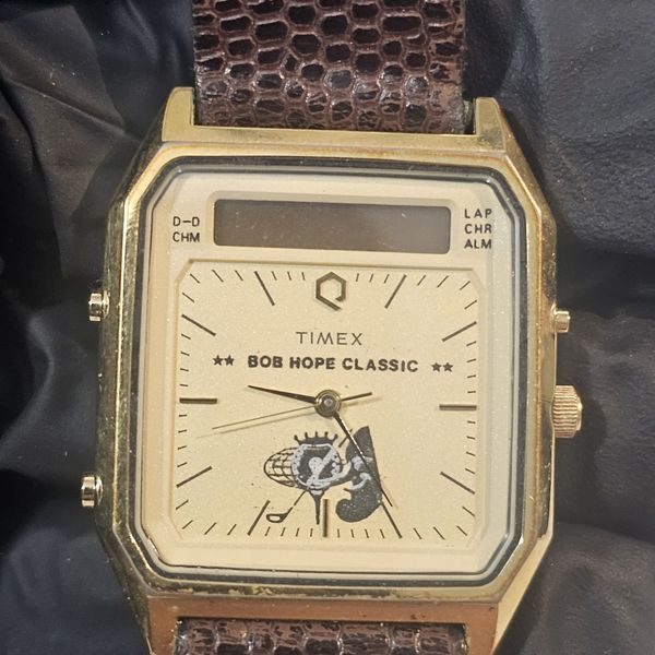 MEN'S 1970's TIMEX V CELL WATCH ANALOG DIGITAL QUARTZ Bob Hope Classic ...