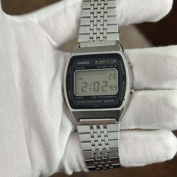 Rare Vintage Casio Universal Calendar UC-50W Menâ s Digital Sports ...