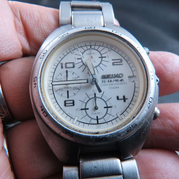 V657 Japan Seiko S-Wave Chronograph Quartz Men Watch | WatchCharts ...