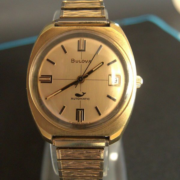 Bulova Sea King Black Whale Automatic Vintage 1972 N2 Men's Watch ...