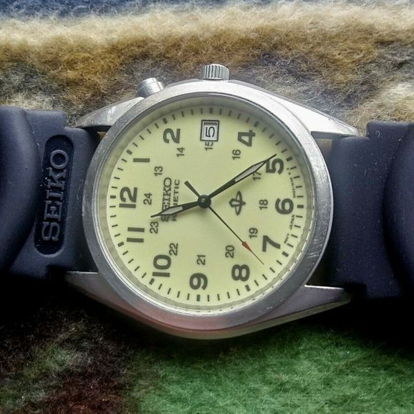 SEIKO Kinetic 5M22-7B20 Field Watch | WatchCharts Marketplace