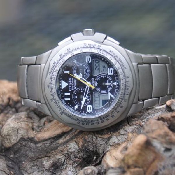 Citizen Eco Drive Skyhawk Complete Titanium Watch JR3060-59F $150 ...