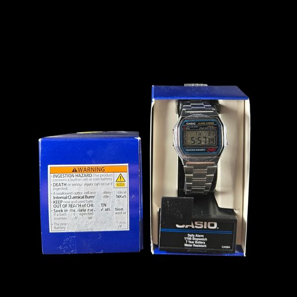 Casio A158W-1 Digital Watch with Case New | WatchCharts Marketplace