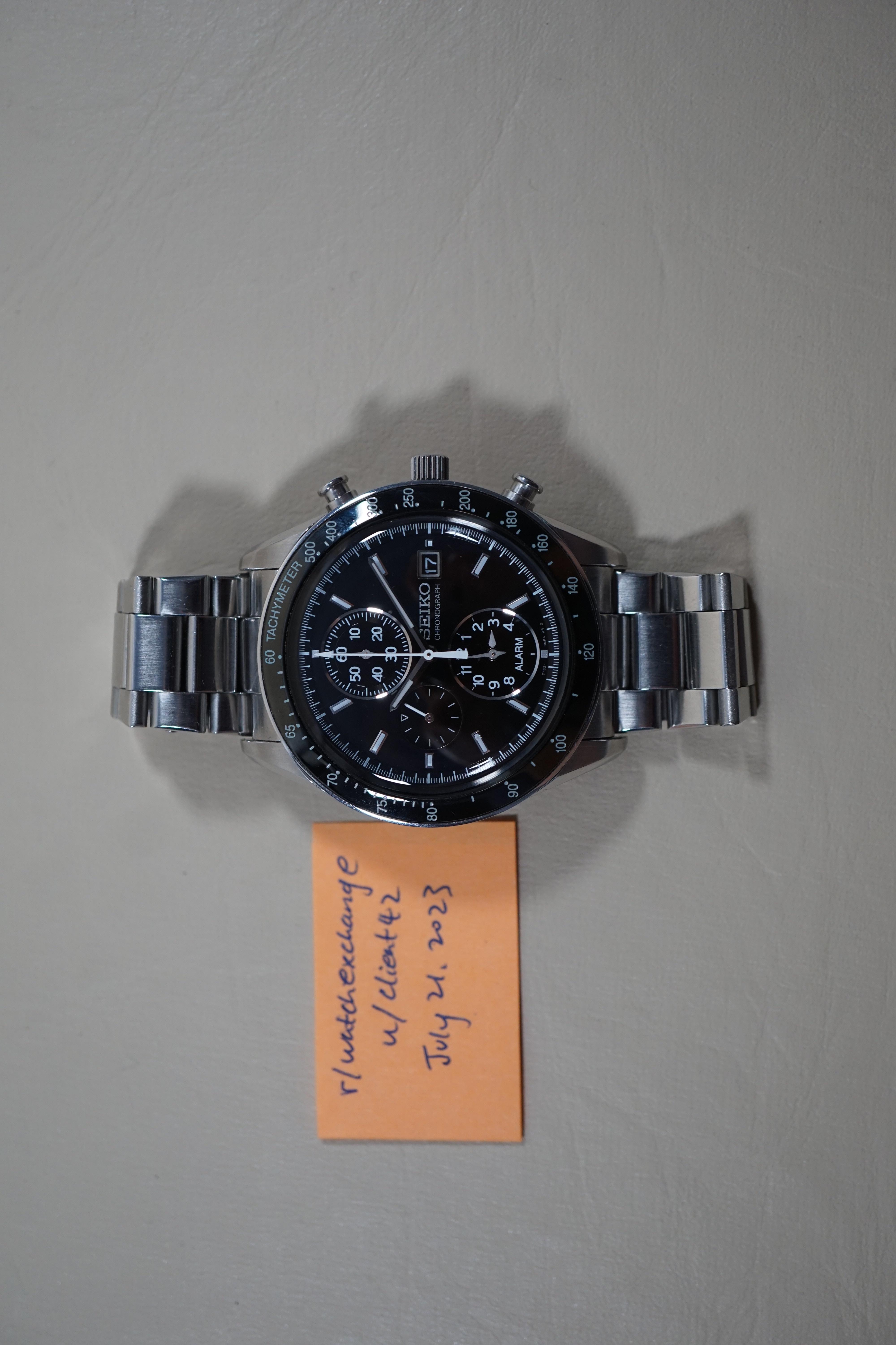 [WTS] Seiko Spirit SBPP001 7T62 Power Design Quartz Chronograph Black - $195 | WatchCharts ...