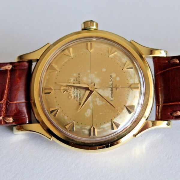 VINTAGE OMEGA CONSTELLATION 18K GOLD TROPICAL PIE PAN REF. 2782 ...