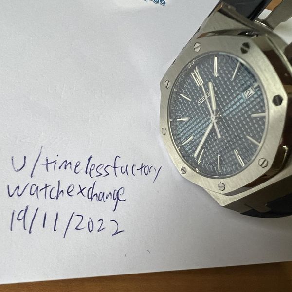 [WTS] Seiko Mod Blue AP Style waffle dial mod | WatchCharts Marketplace