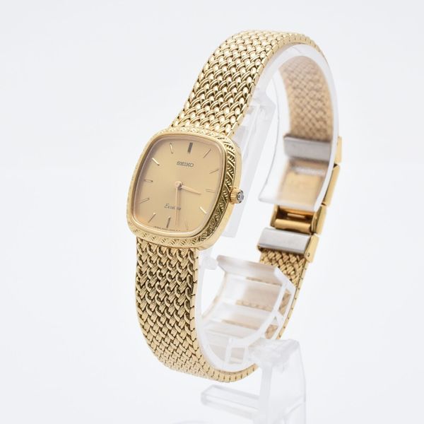 ð ¦Vintage [Near MINT] SEIKO Exceline 4N20-5160 Gold Square Qz Womens Watch JAPAN | WatchCharts ...