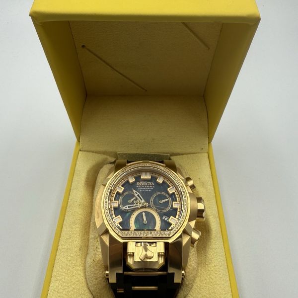 Invicta Reserve Bolt Zeus 52mm Swiss Diamond Bezel Stainless Menâ s ...