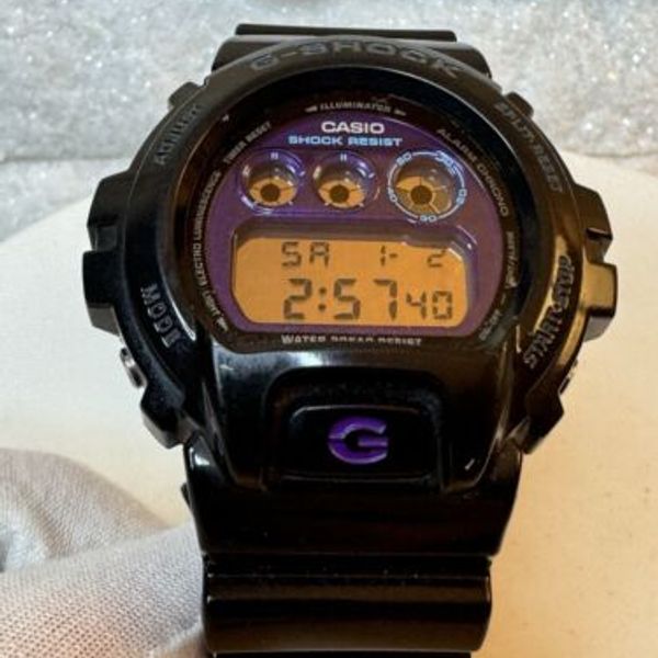 Casio G-Shock Purple Metallic Dial Men's Watch DW-6900MF Black Digital ...