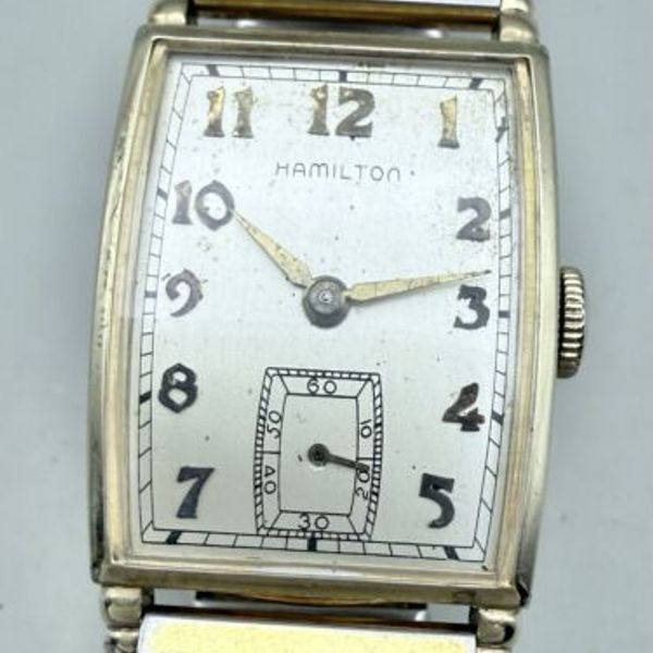 Vintage 1940s Hamilton Myron Cal. 980 17j Menâ s Watch 10k Gold Filled ...