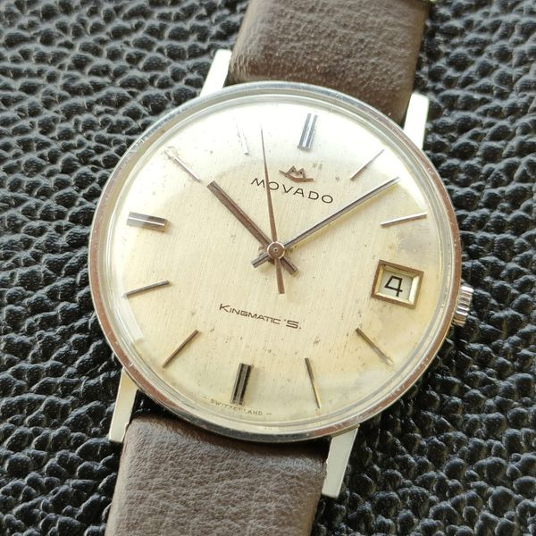 Movado Kingmatic S Watch FOR PARTS Automatic Steel Case 34mm Movado 388 ...