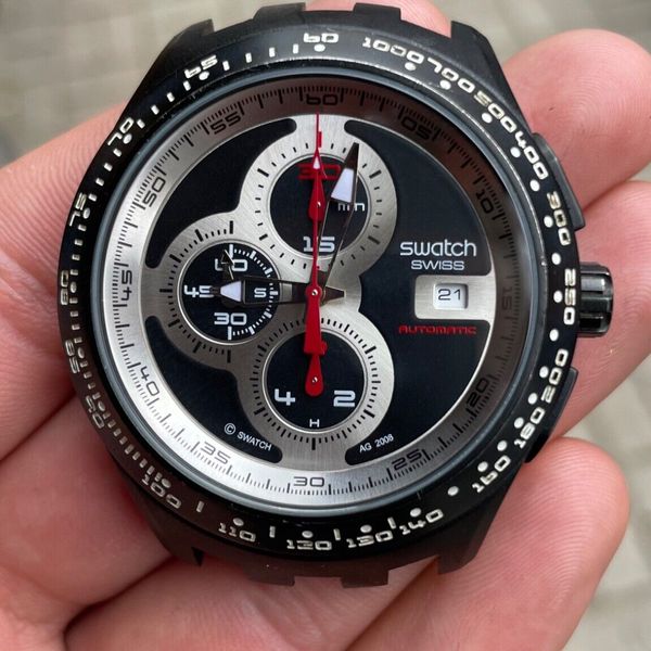 SWATCH RIGHT TRACK AUTOMATIC CHRONOGRAPH SWISS MADE MENS WATCH 44MM | WatchCharts Marketplace