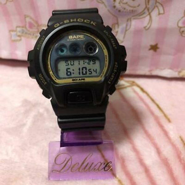 CASIO G-SHOCK x A BATHING APE BAPE DW-6900 Digital Watch Black ...