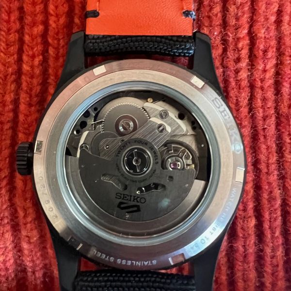 Seiko 5 Sports Automatic Black Dial Strap Pilots Watch SRPH33 ...