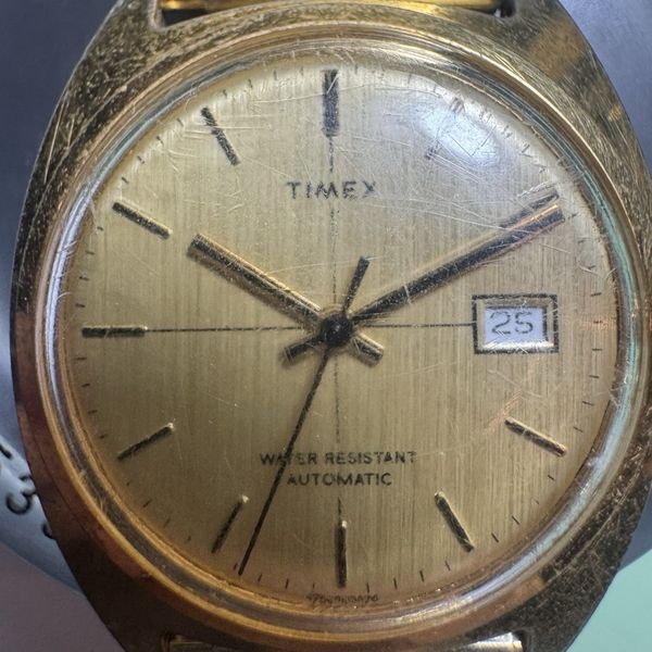 Vintage Timex Automatic 1970s Gold Tone Watch | WatchCharts Marketplace
