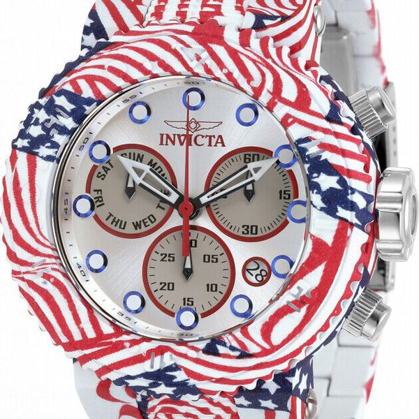 Invicta Men's 52mm Grand Pro Diver USA Flag Hydroplated Chronograph SS ...