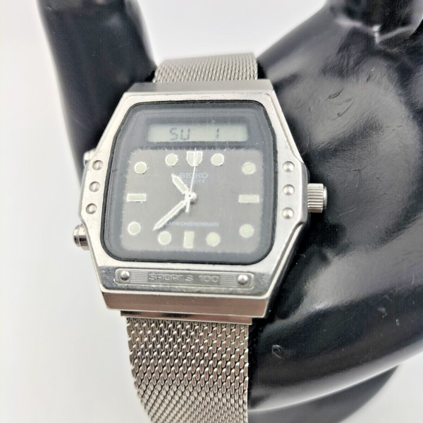 Scarce Seiko Mens Vintage H357 Alarm Chrono Dual Display James Bond ...
