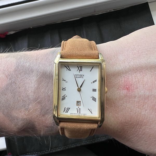Citizen Tank Gold Vintage Quartz Dress Watch | WatchCharts Marketplace