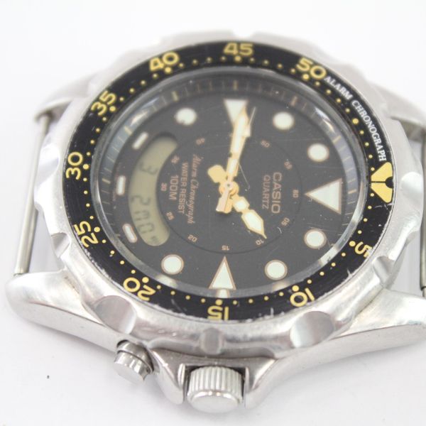 Mens Vintage Casio "Arnie Smile" Ana-Digi Diver Watch Ref AD-520 Quartz ...