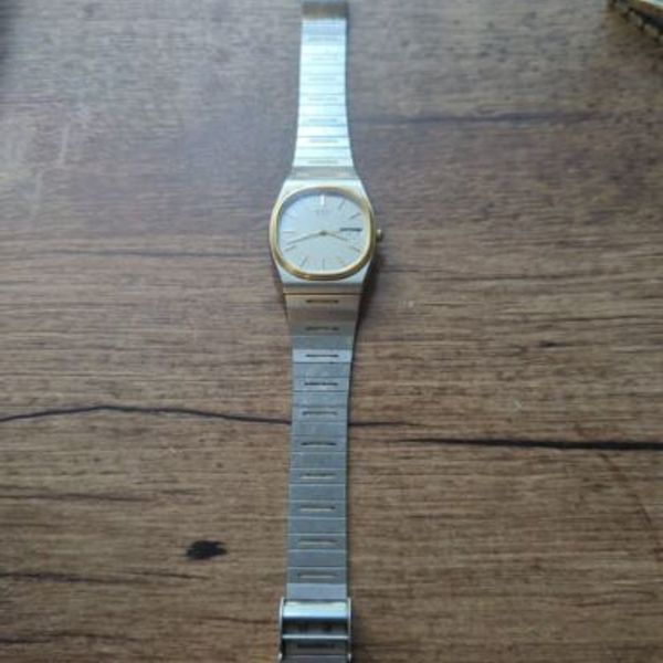 Vintage Seiko Oval Watch Men Silver Gold Tone 6533-5029 Day Date ...