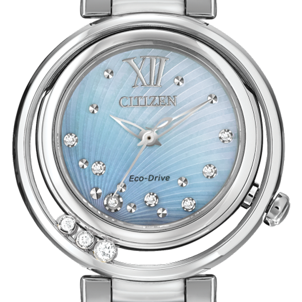 CITIZEN SUNRISE Eco-Drive with DIAMONDS Women's Watch EM0320-59D ...